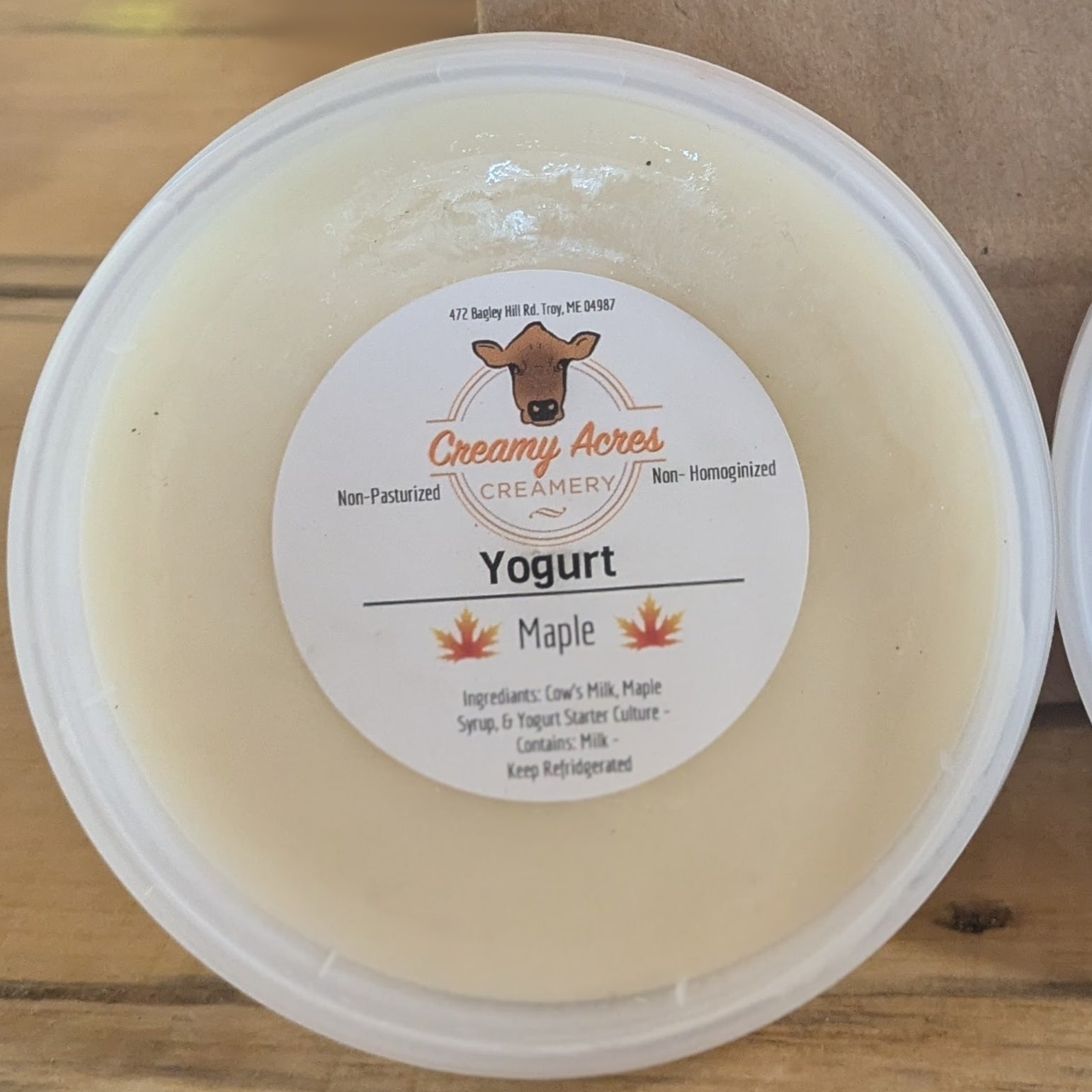 Creamy Acres Maple Yogurt 8oz | H & H Mercantile